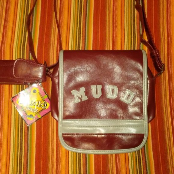 Mudd | Bags | Mudd Purse New With Tag Burgundy Color With Gray Letters ...